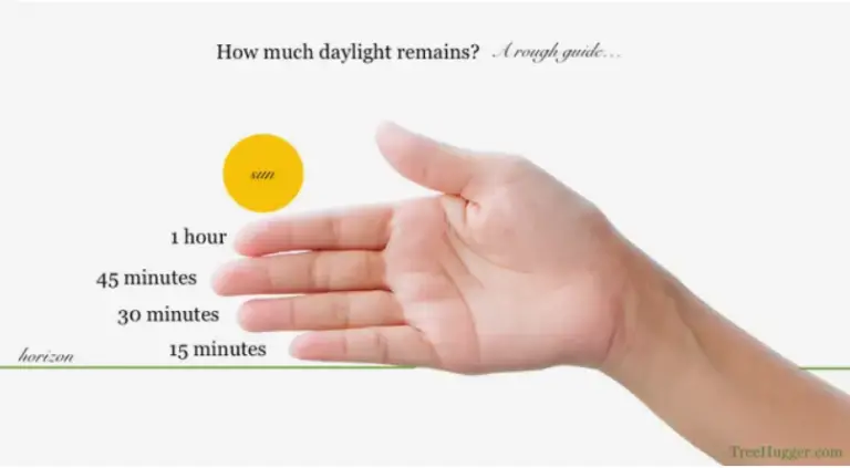 How to Measure the Remaining Daylight Using Only Your Hands - Green ...